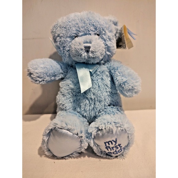 Gund | Toys | Gund Baby My First Teddy 9 Blue Bear Plush New With Tags ...